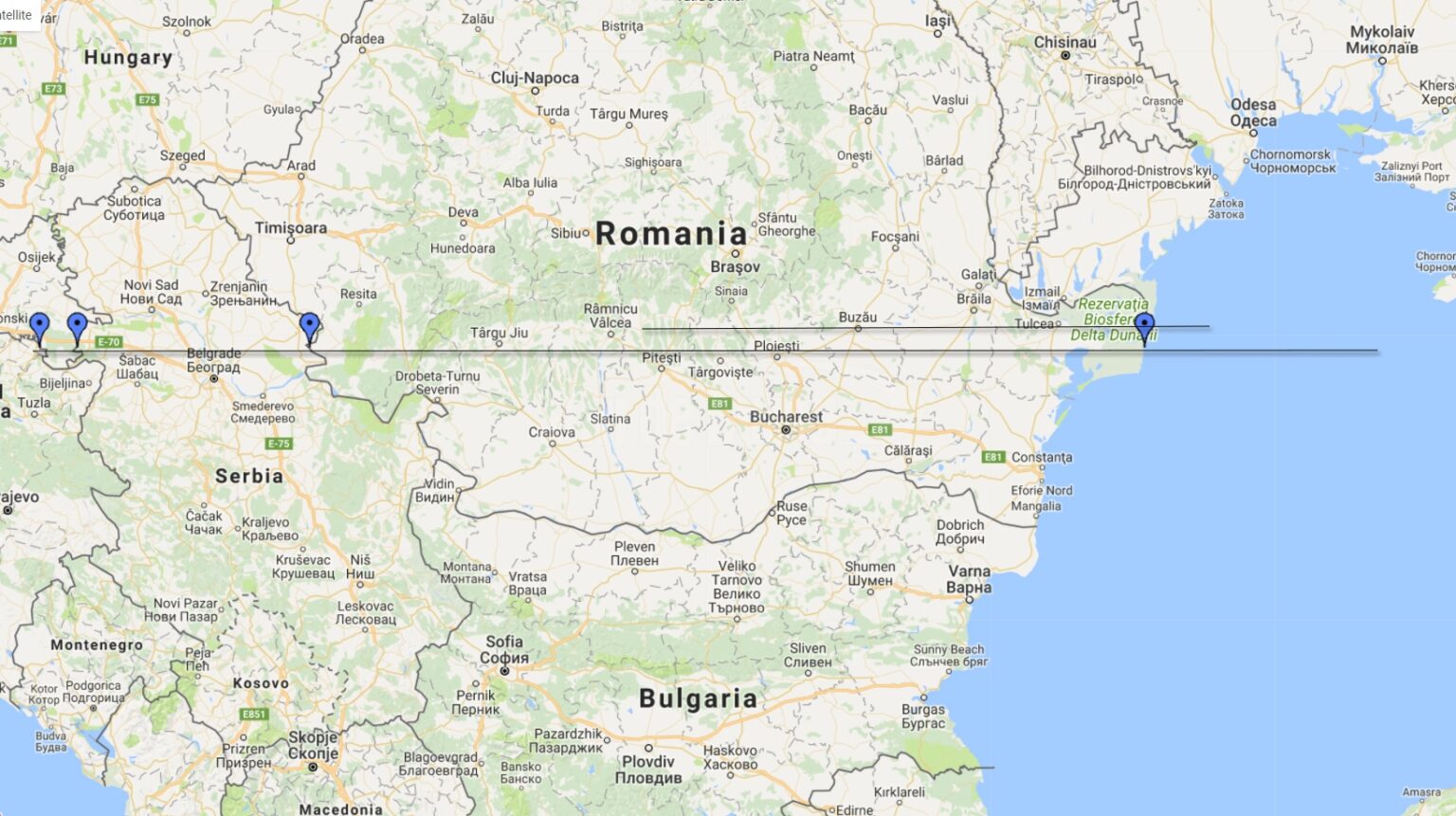 Prin ce orașe din România trece Paralela 45?